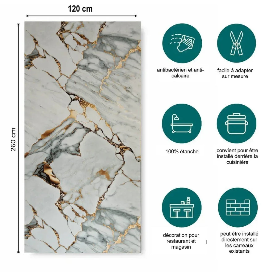 Panneau PVC Effet Marbre | Salle de Bain | ByMyDeco – By My Deco